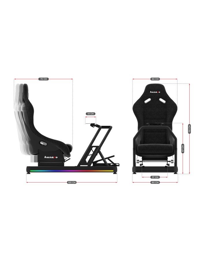 Huzaro Speed 9.0 racing cockpit, 150 kg